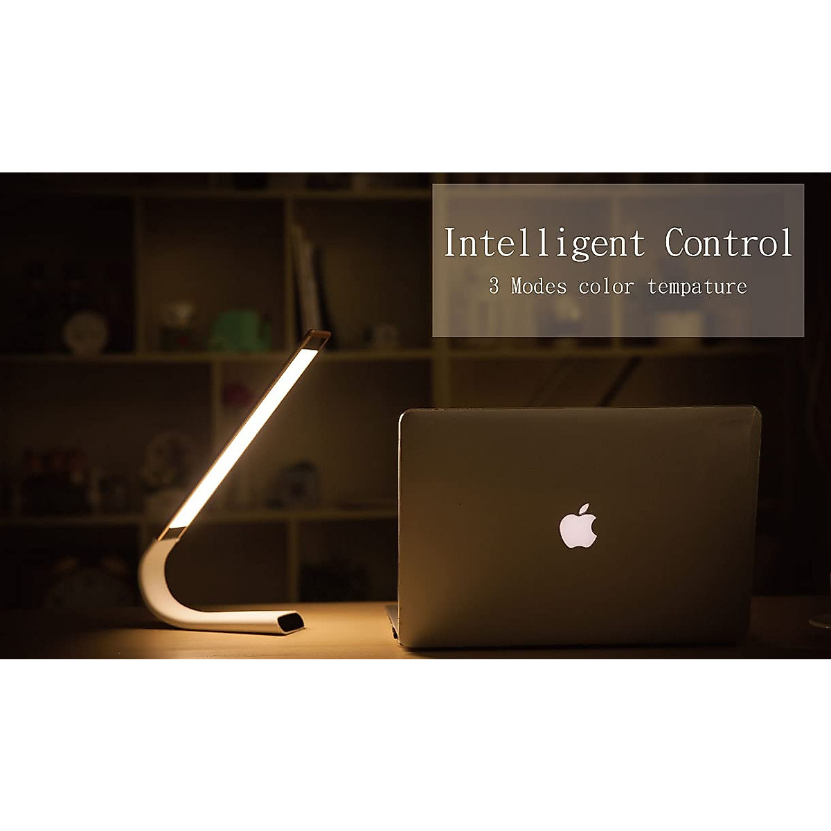 Ivomax Cordless Multi-Function LED Desk Lamp - Rechargeable 1800mAh Li-Ion Battery Powered - Reduces Eye Strain, 3 Modes, 18 Light Settings, Compact and Portable Design