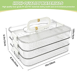 Deli Meat Container for Fridge: 3 Layer Bacon Lunch Meat Container for Refrigerator Organizers and Storage - Stackable Food Storage Boxes with Lids Cheese Keeper Box for Fridge Airtight Deli Organizer