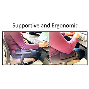 Armrest Pads for Office Chair, Slim Supportive & Skidproof, High-Density Memory Foam for Elbow Cushion Support and Pressure Relief (Set of 2)