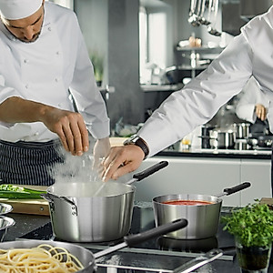 GRIDMANN 10-Quart Tapered Aluminum Sauce Pan with Silicone Handle, NSF Listed Heavy Duty Professional Cookware