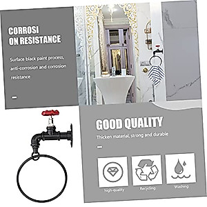 OSALADI 3 Pcs Towel Ring Coat Rack Stand Wall Mounted Clothes Hanger Key Fob Holder Flatware Bath Towel Hanger Hand Towel Rod Towel Hook Hanging Towel Ring Durable Towel Rack Vintage