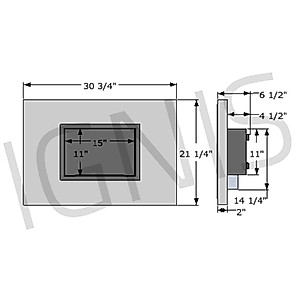 Black Recessed Wall Mount Ventless Bio Ethanol Fireplace - Quadra | Ignis
