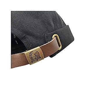 Brimless Hats Docker Cap Skull Beanie Sailor Cap Worker Hat Rolled Cuff Retro Hat with Adjustable for Men and Women