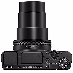 Sony DSC-RX100M6 RX100 VI Cyber-Shot Digital Camera 20.1 MP with 24-200mm Zoom Lens + Lexar 64GB SDHC/SDXC UHS-I Card + Dual Battery Kit + Accessory Bundle