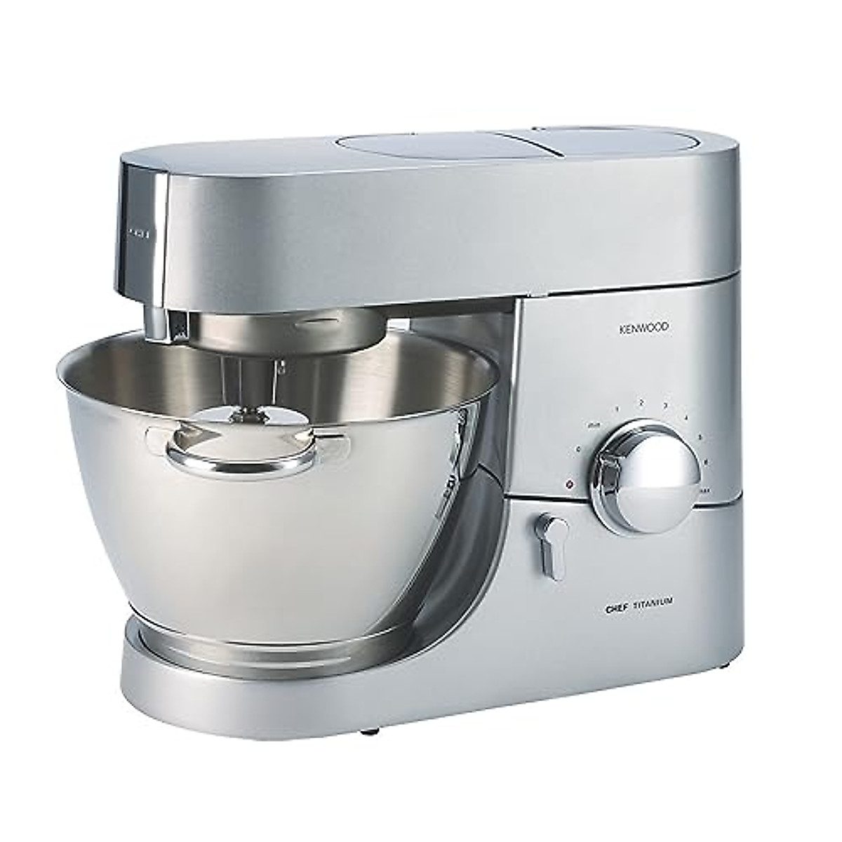 Kenwood Chef Titanium Kitchen Machine, Stainless Steel - 5 qt - Kitchen Mixer - 800W Motor & Electronic Variable Speed Control - Includes Dishwasher-Safe Work Bowl & Three Mixing Tools