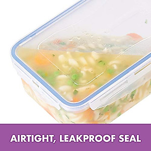 LOCK & LOCK - HPL806S6 Easy Essentials Food Storage Container/Bin Set - 11.8 Oz (Pack of 6), Clear