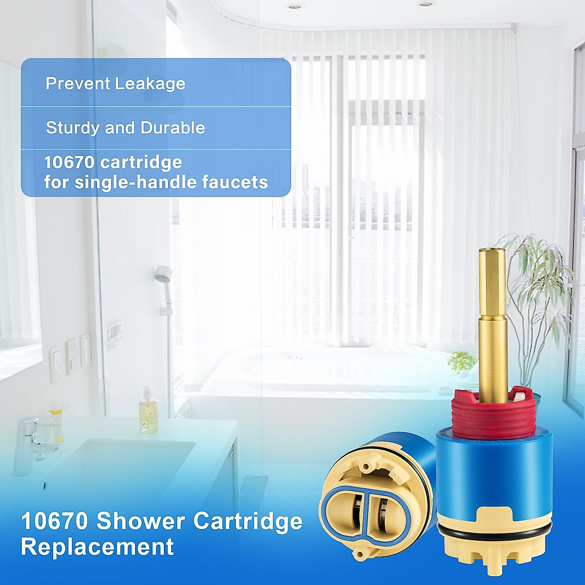 Vayolli 10670 Shower Cartridge, HJ-40 Shower Cartridge Compatible with Aqua source/Glacier Bay Single Handle Shower Faucet for Shower/Tub Faucet Cartridges Replacement