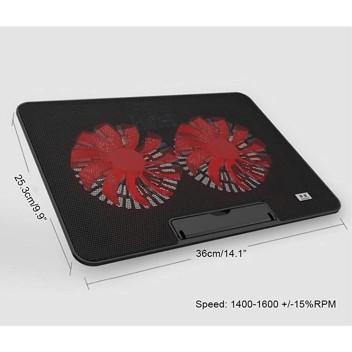 FABAX Laptop Cooler Laptop Cooling Pad Ultra-Thin and Portable 2 Large Silent Fans Notebook Cooler with Built-in USB Cable Laptop Cooler Office Notebook Cooler (Color : Pink, Size : Deluxe Edition)