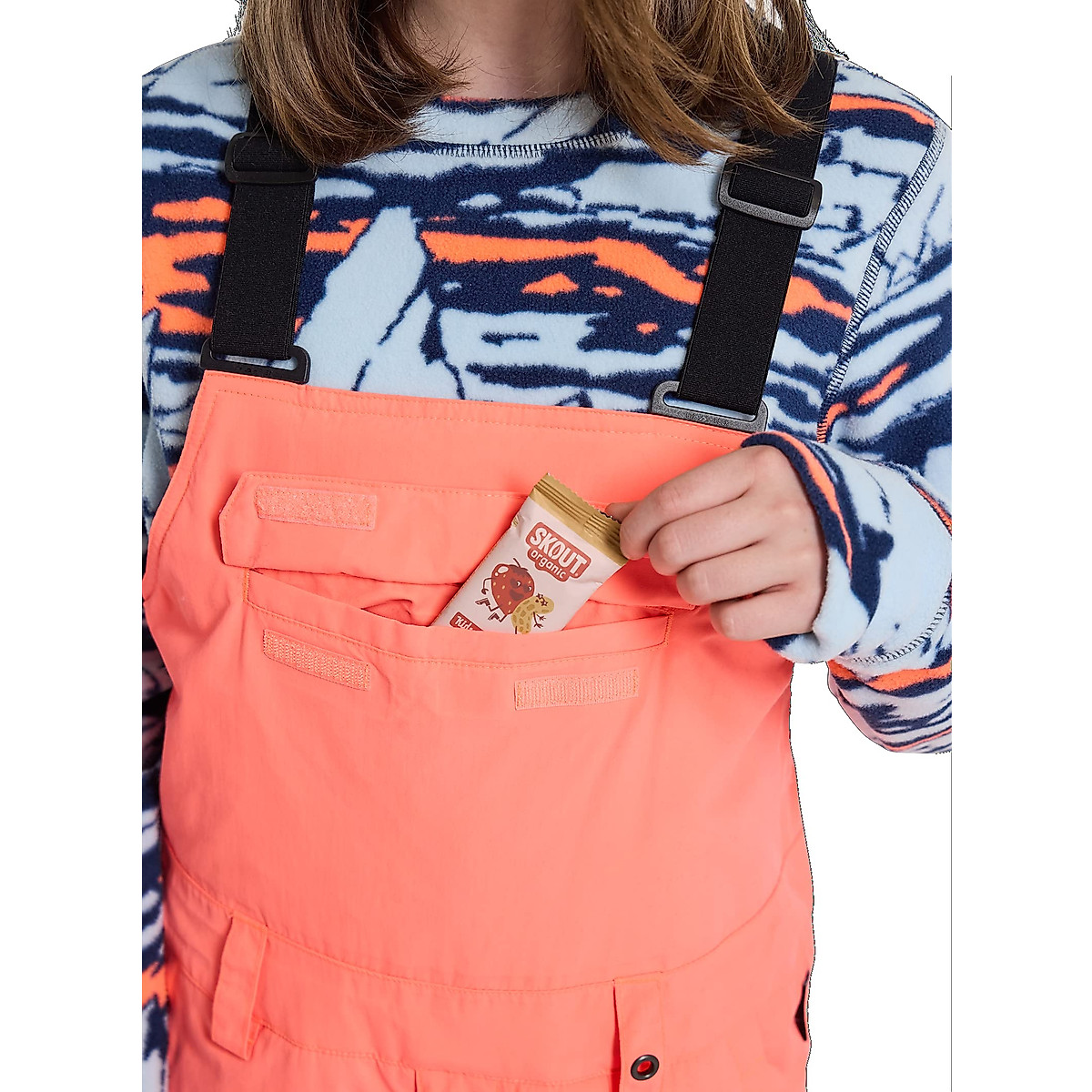 Burton Kids Skylar 2L Bib Pants, Tetra Orange, Medium