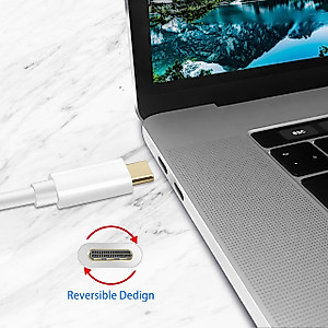 KUYIA USB C to HDMI Cable 6 Feet 4K@60Hz Thunderbolt 3 to HDMI Compatible with MacBook Pro 2018 2019, iPad Pro, MacBook Air 2018 2019, Surface Book 2, iMac, ChromeBook, Galaxy S9 (White)