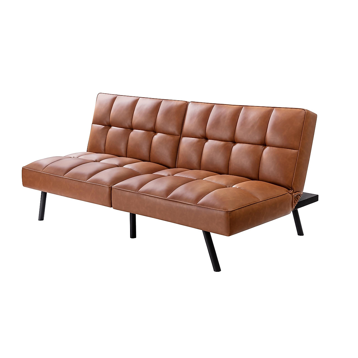 Futon Sofa Bed, Comfortable Futon Sofa Couch, Memory Foam Convertible Loveseat Sofa Bed, Split Back & Seat