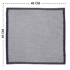 Caruso Italy Men's Italia Denim 100% Pure Cotton Handkerchief (Multicolor) (Light Denim, 6)