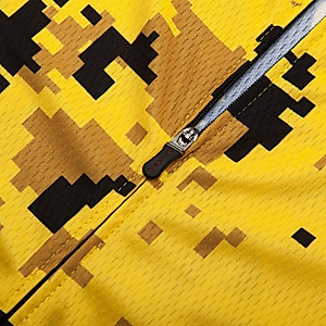 Uriah Men's Cycling Jersey and Pants Sets Long Sleeve Reflective Yellow Gold Size 5XL(CN)