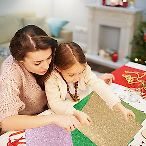 DIYASY 20 Pcs Glitter Faux Leather Sheets, Shiny PU Leather Fabric Sheet for DIY Crafts Wedding Sewing Making Earrings Cricut Bows Clips Christmas Decoration Party Favors, 8.3 x 11.8 Inches