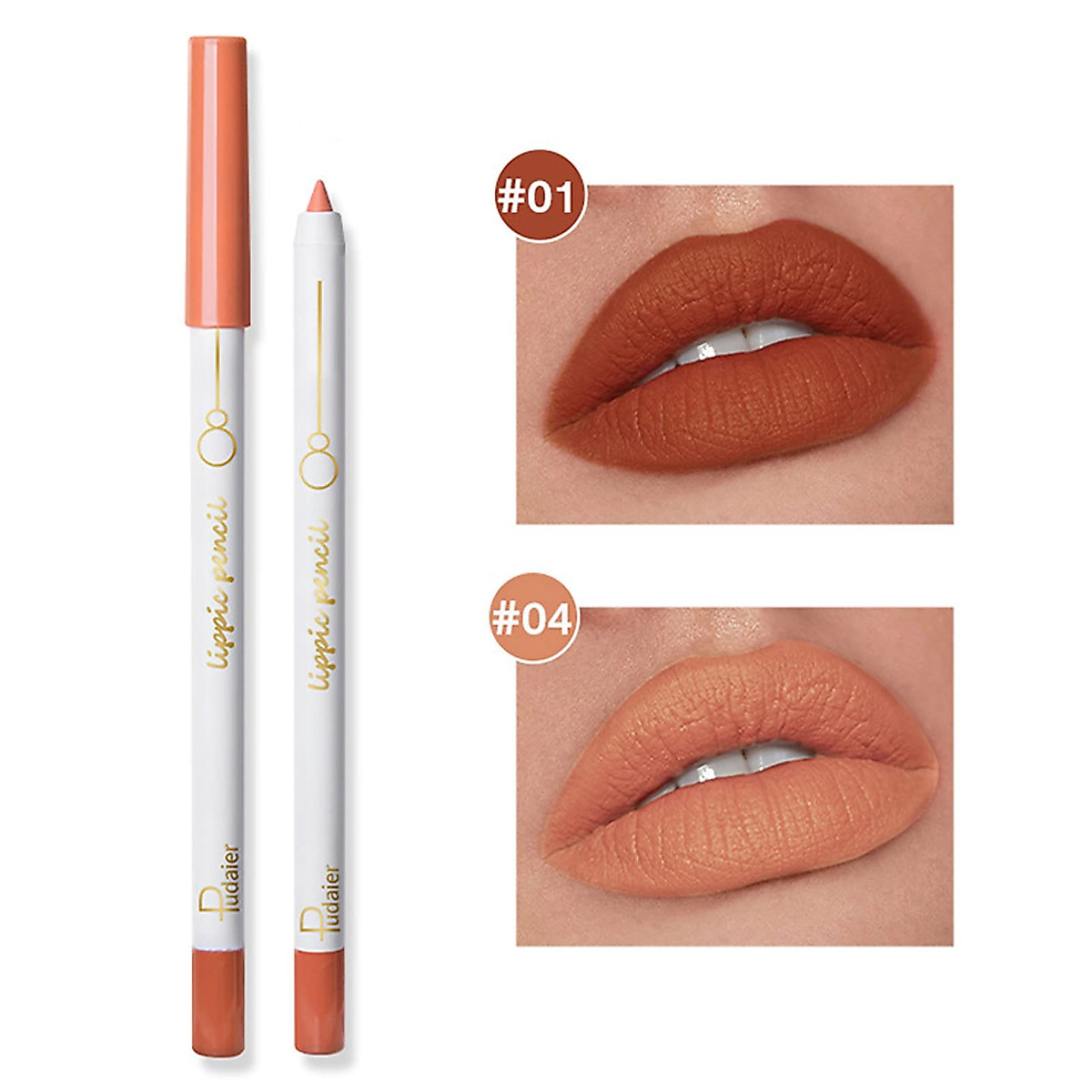 LuckNest High Pigmented Lip Liner Set - 12 Colors with 3 Pencil Sharpeners Waterproof Non-marking Matt Velvet Lipstick Pen for Daily/Travel/Party/Work (A)