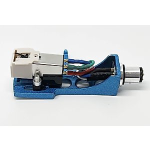 Cartridge, conical Stylus, needle with mounting bolts and Sky Blue Headshell for Technics SL-1200, SL-1210, SL-1600, SL-1610, SL-1700, SL-235, SL-23A, SL-B2, SL-B202