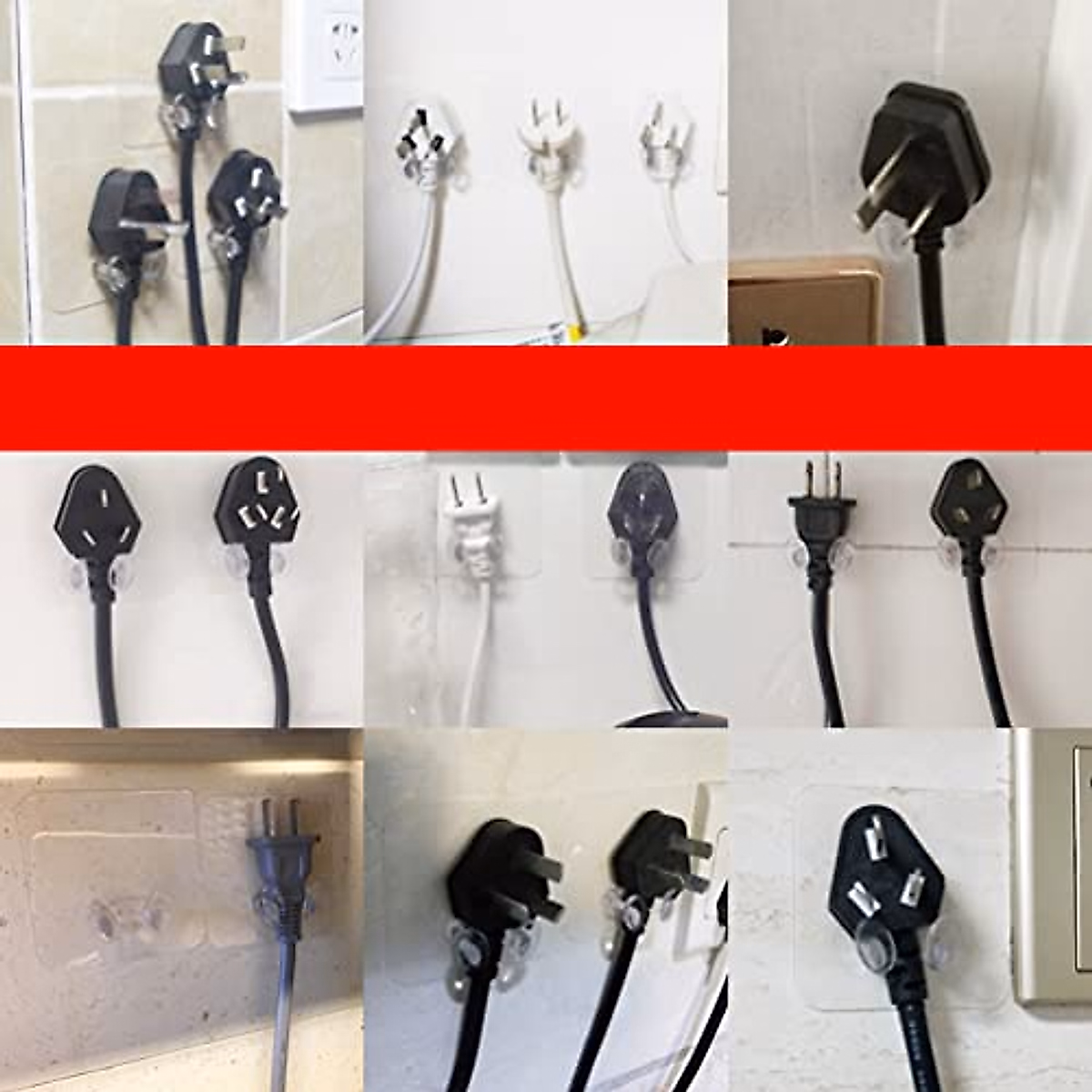 Cabilock Plug Hook Ceiling Hooks 10pcs Strong Multi Transparent Plastic Phone Shaving Razor Towel Hook Sticking Ceiling Hanger Hook for Home Kitchen Ceiling Hook Pasting Hook