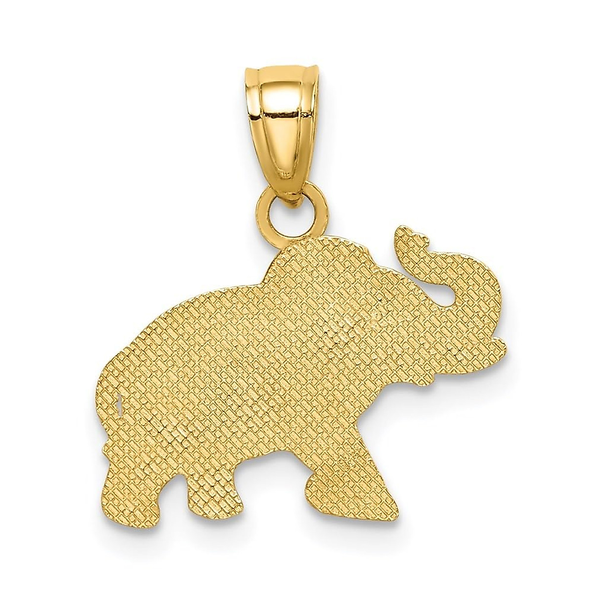 Diamond2Deal 14k Yellow Gold Elephant Pendant