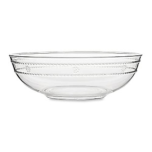Juliska - Isabella Acrylic Serving Bowl 13 in, Acrylic Glass - Unbreakable, Clear Acrylic, Embossed Serving Bowl