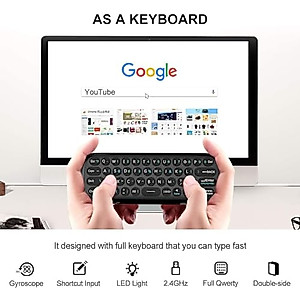 Air Remote,WeChip 2.4G Wireless Keyboard W1 Remote Control for Android TV Box/PC/Projector/HTPC/All-in-one PC and More