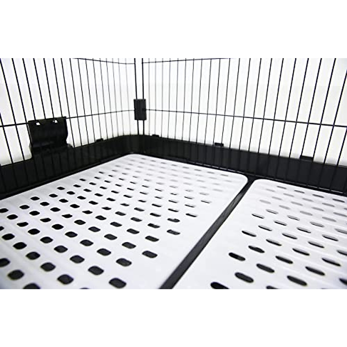 26" Rabbit Cage Carry with Pull Out Tray and Caster Size: L25 XW17 XH21 (Black)