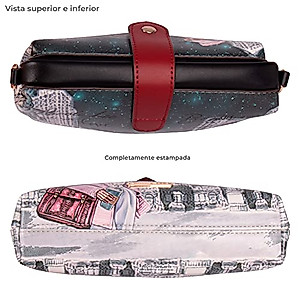 Nicole Lee Amaya Mini Crossbody, Multi Zip Compartments, Adjustable Detachable Crossbody Strap, Small (Sara is Soft but Strong)