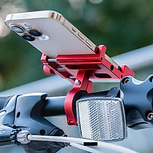 Cycleafer Bike Phone Holder & Motorcycle Phone Mount for Hands-Free Navigation with iPhone 14 Plus/Pro Max, 13 Pro Max, S9, S10 & Other 4.7"-6.8" Smartphones, Scooter Phone Clip