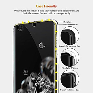 REFUN 3 PACK Screen Protector for Samsung Galaxy S20 Plus/Galaxy S20+ 5G (6.7"), Easy to Install, Bubble Free, Case Friendly, Fingerprint ID Compatible, Scratch Resistant Flexible Clear TPU Film (S20 Plus (6.7 inch) HD Clear)