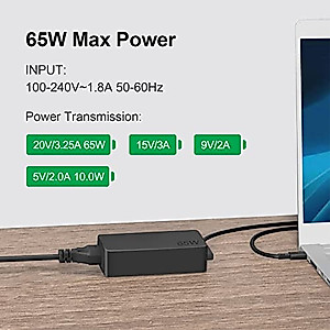 65W USB C Charger for Lenovo Thinkpad/Yoga/Chromebook Laptop Computer 65W 45W USB C Fast Power Adapter