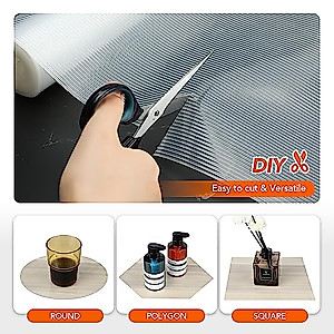 Shelf Liners for Kitchen Cabinets, Non Adhesive Cabinet Liners for Kitchen, Shelves, Refrigerators, 12 Inches x 20 FT EVA Clear Drawer Liners, BPA Free