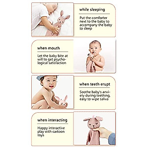 Baby Comfort Blanket Bunny Security Blanket Soft Baby Boy Girl Infant Newborn (3)