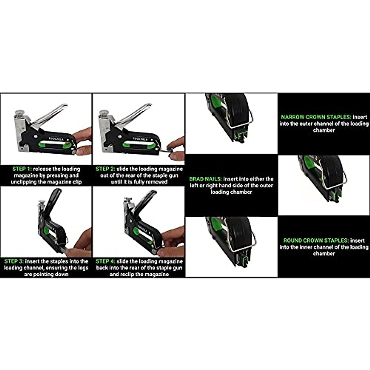 TOOLZILLA® Heavy Duty Staple Gun & Staple Selection Pack | Professional Set with Multiple Usage as Fabric Stapler, Cable Stapler, Staple Gun for Wood, Staple Gun for Teachers