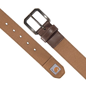 Carhartt Men's Casual Rugged Duck Canvas Belts, Brown, 38