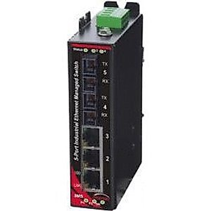 Red Lion Controls/N-Tron SLX-5MS-4SC Industrial Ethernet Switch, Sixnet SL5 p MNG 2SCmmf widetemp