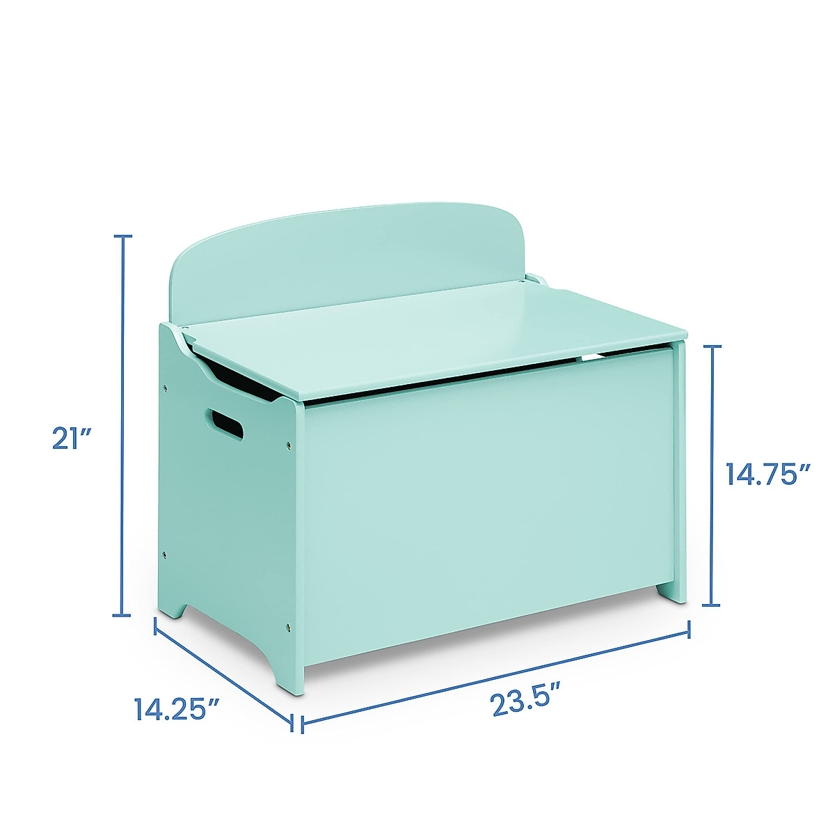 Delta Children MySize Deluxe Toy Box, Mint