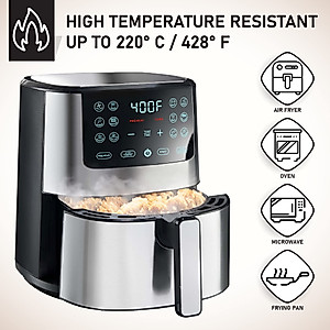 Air Fryer Disposable Paper Liner, 100psc Non-stick Air Fryer liners, Oil-Proof Water-Proof Air Fryer Parchment Paper for air fryer, Food Grade Airfryer liners (6.5”) Round Air Fryer Paper Liners