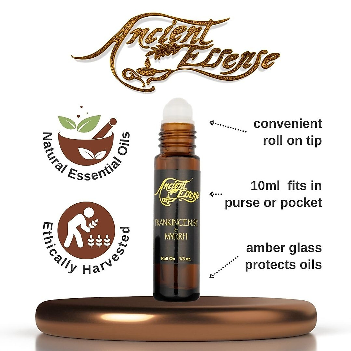 Ancient Essence Frankincense and Myrrh Mix Roll on (0.33 Oz Roll on of Frankincense and Myrrh)