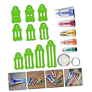 COHEALI 1 Set Pin Bag Folding Bias Strips Set Fabric Bias Tape Maker Sewing Quilting Tools Carpet Tools Carpet Tape Rug Set Fabric Sewing Maker Quilting Tool Kit Bias Tape Maker Tool Green