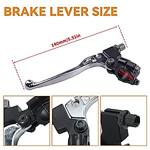 Stylemafia 7/8" Handlebar Left Clutch Lever and 39" Clutch Cable with Adjuster Compatible with 50cc 70cc 90cc 110 cc 125cc SSR Apollo Tao Tao Dirt Pit Bikes