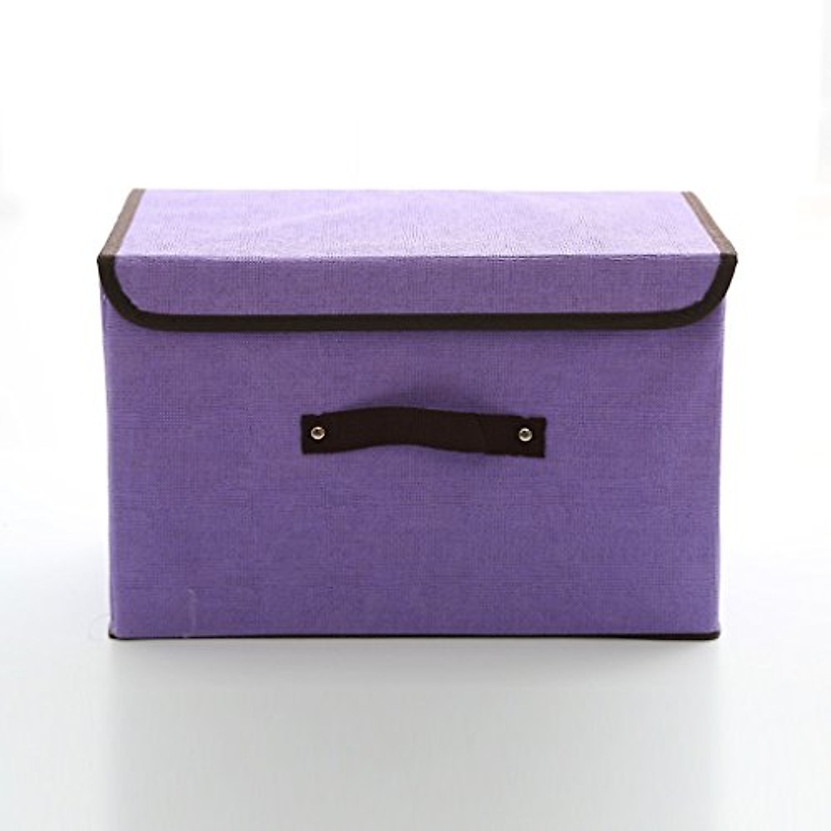 MOCOFO Set of 4 Foldable Storage Box with Lids and Handles Storage Basket Storage Needs Containers Organizer With Built-in Cotton Fabric Closet Drawer Removable Dividers