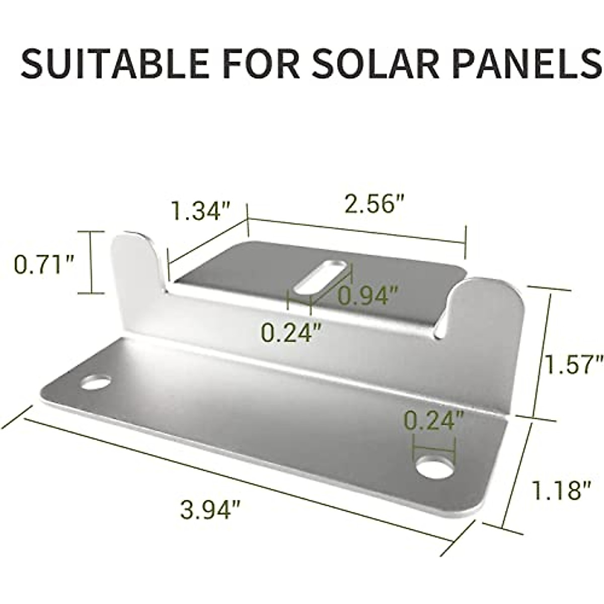 HQST Solar Panel Mounting Brackets with Nuts and Bolts Set of 4 Units, Supporting for RV, Boat, Roof, Wall and Other Off Gird Installation