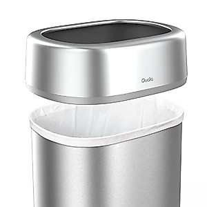 QUALIAZERO 80L Trashcan, Earthy Gray