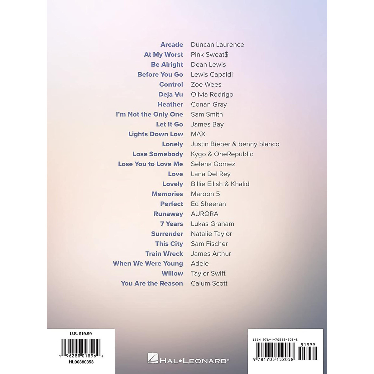 Soft Pop Sheet Music Collection - Piano/Vocal/Guitar Songbook