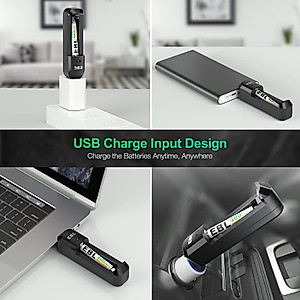 EBL Rechargeable AAAA Batteries 2 Counts 400mAh with Smart AAAA Battery Charger - High Capacity Ni-MH 1.2V 1200 Cycles for Surface Stylus Pen