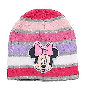Disney Girl's Minnie Mouse Winter Hat and Glove Set, Ages 6-13, Pink