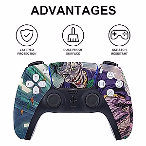 Skins Standard for PS5 Disk Edition Console and Controller Anime Wrap,Compatible with Playstation 5,Easy to Paste Style M