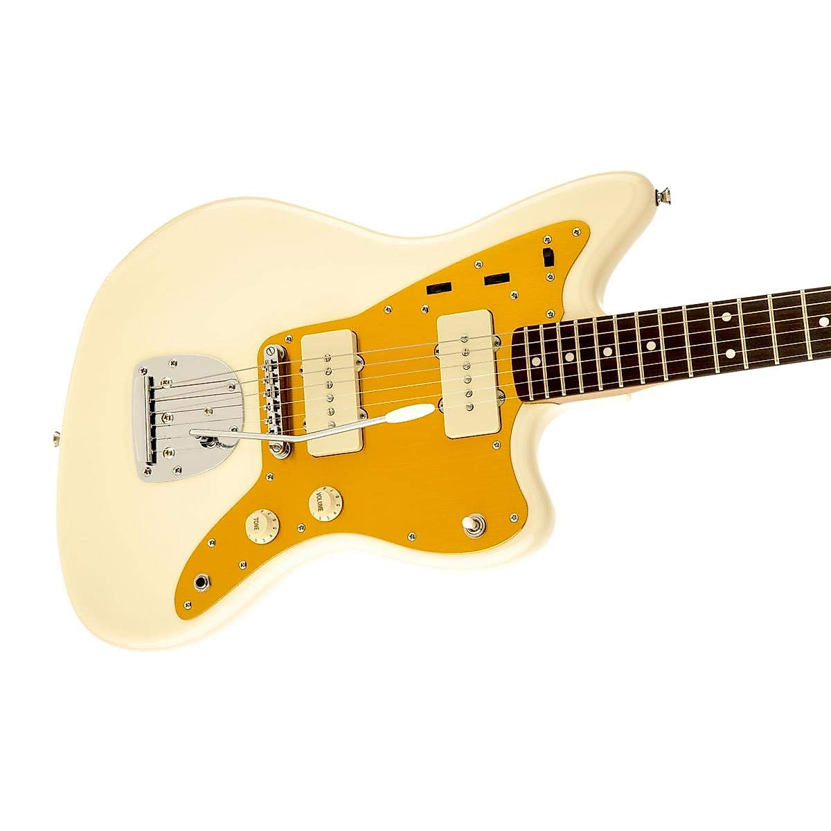 Squier J Mascis Jazzmaster Electric Guitar, with 2-Year Warranty, Vintage White, Laurel Fingerboard