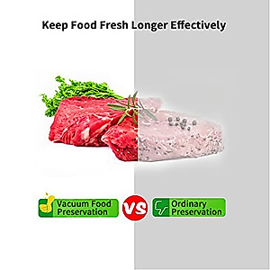 Automatic Vacuum Sealer for Food Savers - Safety Compact Vacuum Sealer Machine with 4 Sealing Modes and Vacuum Seal Bags & Rolls Starter Kit for Food Storage and Sous Vide, Black