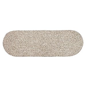 Super Area Rugs Rustic Farmhouse Living Indoor/Outdoor Reversible Braided Rug - Made in USA - Beige Mix 2' X 4' Oval Runner