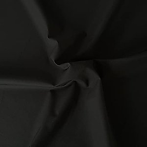 Generic Solid Black Cotton Fabric by The Yard Sewing Quilting Combed Cotton Broadcloth 5 Yard